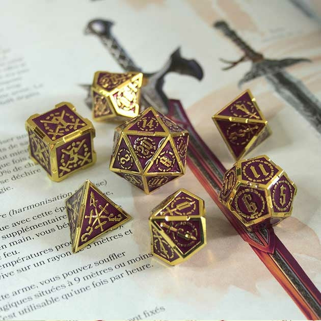 Set de Dés Épée en Métal - L'âme du Spadassin | Le Rôliste